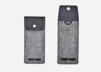 China Two Different Sizes Felt Glasses Case with PU Contracted Design for Company Gift for sale
