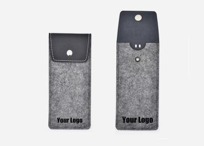 China Two Different Sizes Felt Glasses Case with PU Contracted Design for Company Gift for sale
