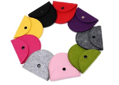 China 43 Kinds Of Color Handmade Felt Coin Bags 11.5*9.5 Cm Small Felt Bags for sale