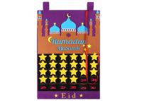 China Ramadan Advent Felt Calendar Eid Mubarak Hanging Countdown Calendar 20*14'' for sale
