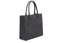 China Laser Printing Comfortable Leather Handle 30cm*0.3m Felt Handbag for sale