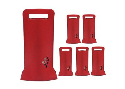China 3mm Wedding Folding EN71 Felt Wine Carrier Tote Bags With Handle for sale
