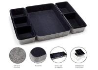 China Navy 10.6x7.5x1.8 Felt Storage Boxes For Drawers for sale