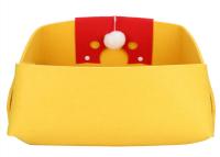 China Cat Yellow Sleeping Bed Laser Logo EN71 Felt Pet Cave House for sale