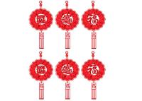 China 6pcs Felt Holiday Decorations Chinese New Year Lantern for sale