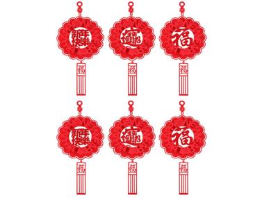 China 6pcs Felt Holiday Decorations Chinese New Year Lantern for sale