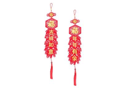 China Red And Gold Sequins Felt Holiday Decorations 85x14x1.8cm for sale