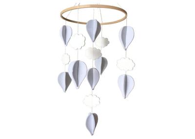 China Hot Air Balloons And Clouds 27*5 Felt Nursery Mobile for sale
