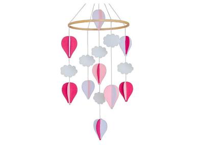 China Pink And White Handmade EN71 Felt Cot Mobile for sale