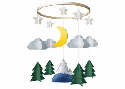 China EN71 Fabrics Starry Woodland Night Felt Nursery Decoration for sale