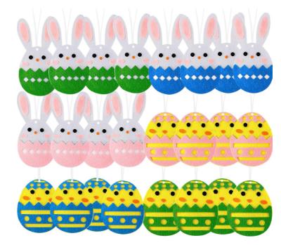 China Hanging Egg Bunny Home Decoration 1mm Felt Easter Ornaments 6*8cm for sale