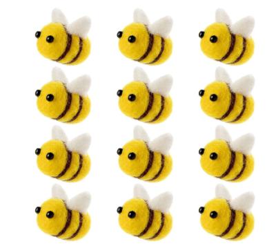 China 2.7*2.9 Inch Wool Felt Craft Bumble Bee For Jewelry Accessory for sale