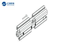 China Silver Anodized 6063T5 T Slot Aluminum Profile 6m Length Modular Extrusion for Conveyor for sale