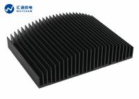 China Black Powder Coated 6063 T5 Extruded Aluminum Heat Sink for Power Transformer 5.8m Length for sale