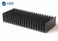 China Black Powder Coated 6063 T5 Extruded Aluminum Heat Sink for Power Transformer 5.8m Length for sale