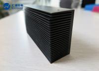 China Black Powder Coated 6063 T5 Extruded Aluminum Heat Sink for Power Transformer 5.8m Length for sale