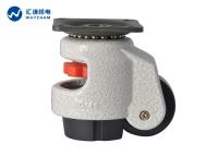 China Heavy Duty Swivel Footmaster Caster Wheel 63mm Nylon Leveling Castor M12 Thread for sale