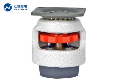 China Heavy Duty Swivel Footmaster Caster Wheel 63mm Nylon Leveling Castor M12 Thread for sale