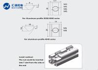 China M3 M4 M5 Thread T Slot Accessories Half Round Nut Stainless Steel for sale