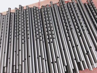 China Grey Anodized Sandblasted CNC Milling 6063 Aluminum Tube with Precision Holes 0.05mm Tolerance for sale