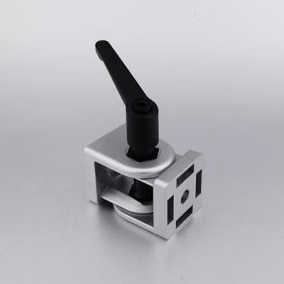 China 30x30mm Zinc T-Slot Pivot Joint with Handle for Aluminum Profile Corner Connection for sale