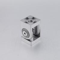 China 30x30mm Zinc T-Slot Pivot Joint with Handle for Aluminum Profile Corner Connection for sale
