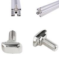 China Silver M8x16 M8x20 Tee Slot Bolts 3030 Aluminum Extrusion Parts for sale