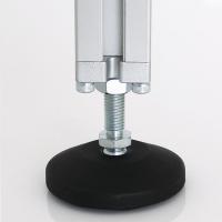 China Skid Resistance Swivel Metal Leveling Feet M10x25 Steel Rubber DIN GB Standard for sale