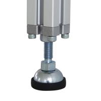 China Skid Resistance Swivel Metal Leveling Feet M10x25 Steel Rubber DIN GB Standard for sale