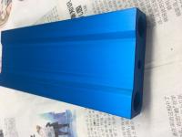 China Ra0.4 Blue Anodized Aluminum 6082T5 T Slot Frame with M6 Holes CNC Milling for sale
