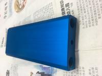China Ra0.4 Blue Anodized Aluminum 6082T5 T Slot Frame with M6 Holes CNC Milling for sale