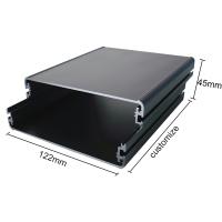China LED Driver Aluminum Extrusion Enclosure W122xH45mm Black Anodized 6063 Alloy for sale