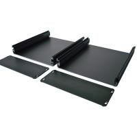 China LED Driver Aluminum Extrusion Enclosure W122xH45mm Black Anodized 6063 Alloy for sale