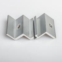 China Customized Length Extruded Aluminum Parts Parallel Groove Solar Panel End Clamp for sale