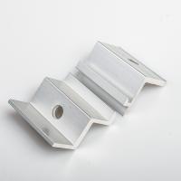 China Customized Length Extruded Aluminum Parts Parallel Groove Solar Panel End Clamp for sale