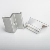 China Customized Length Extruded Aluminum Parts Parallel Groove Solar Panel End Clamp for sale