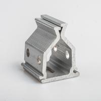 China 6005 T5 Aluminum Solar Panel Clamps 30-50mm Thin Film Anodized PV Mounting Brackets for sale