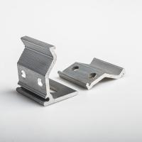 China 6005 T5 Aluminum Solar Panel Clamps 30-50mm Thin Film Anodized PV Mounting Brackets for sale