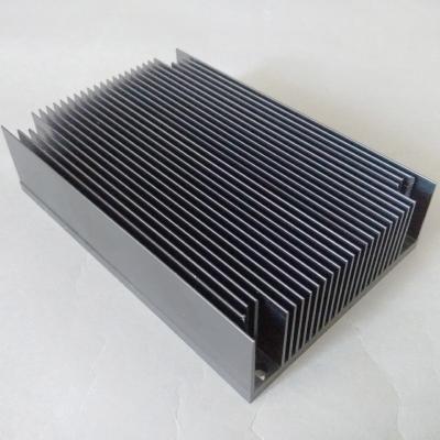 China Black Powder Coated AL 6063 T5 Aluminum Heat Sink 110mm Width Precision Machined for sale