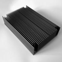 China Black Powder Coated AL 6063 T5 Aluminum Heat Sink 110mm Width Precision Machined for sale