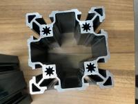 China 100x100 Aluminum Extrusion Profile 10.756kg/m CNC Machined for Automobile Production Line Fence for sale