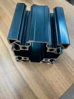 China 100x100 Aluminum Extrusion Profile 10.756kg/m CNC Machined for Automobile Production Line Fence for sale