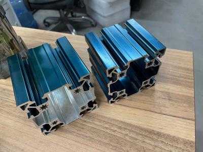 China Aluminum Extruded Sections 8080 T Slot Rail ±0.1mm Tolerance for Production Line Fence for sale