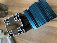 China Aluminum Extruded Sections 8080 T Slot Rail ±0.1mm Tolerance for Production Line Fence for sale