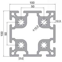 China 100 Series 8.2mm T Slot Aluminium Extrusion Profile 12.0 kg/m Heavy Duty Building Blocks for sale