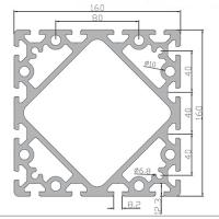 China 160 Series 12.3mm Height T Slot Aluminum Extrusion Profile 18.69kg/m Heavy Duty for sale