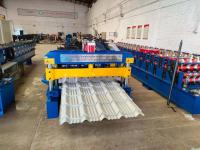 China Color Steel Coil Glazed Tile Roll Forming Machine With Hydraulic Power for sale