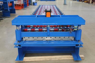 China Professional IBR Metal Roofing Sheet Roll Forming Machine Double 0.6  Inch Chains for sale