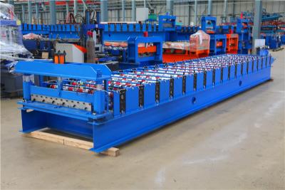 China 16 Stations Metal Sheet Roll Forming Machine For Roof And Wall Profile With Cut To Length for sale