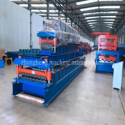 China Trapezoidal Metal Roof Panel Roll Forming Machine 5.5KW 8m/min for sale